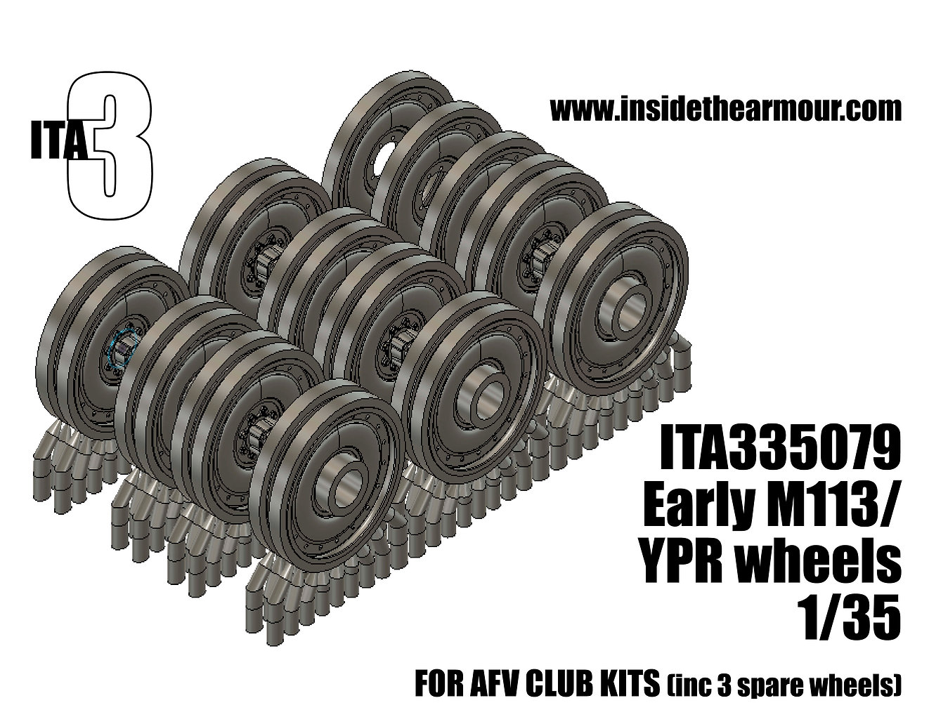 ITA335080 Early M113& YPR wheels for AFV Club 1/35 – Matters of Scale ...